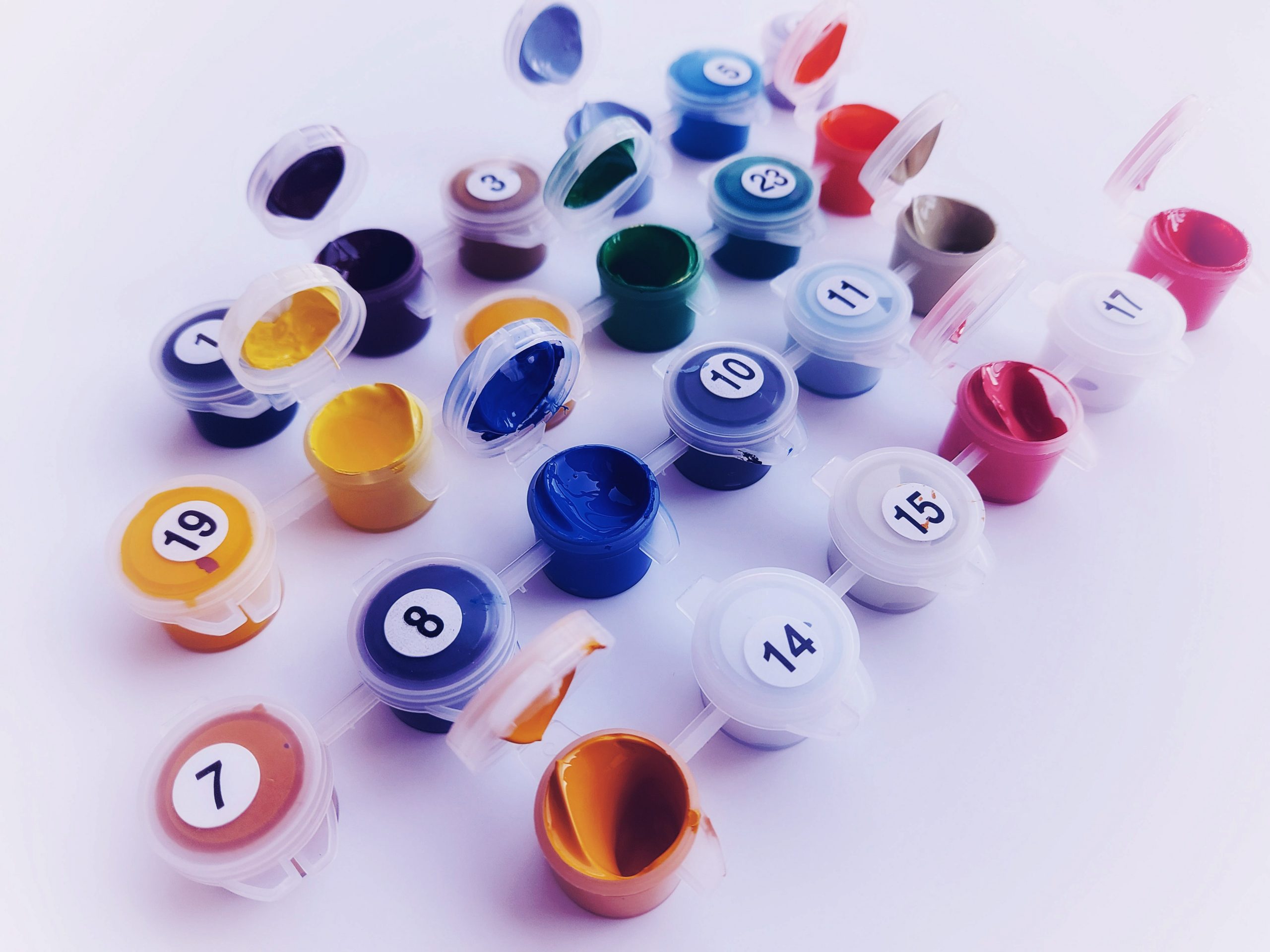 Pintar con números, cuadros para pintar con números.