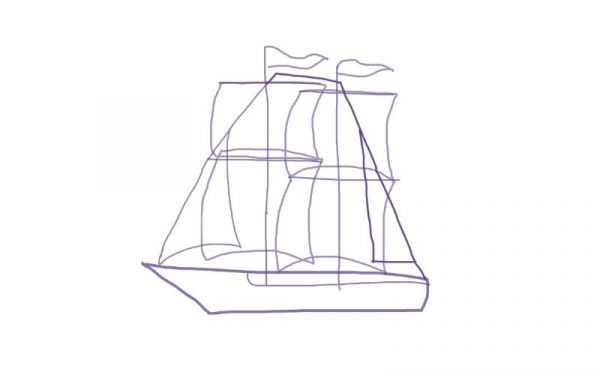 ⛵ How To Draw A Boat Step By Step 👉ArteEscuela.com